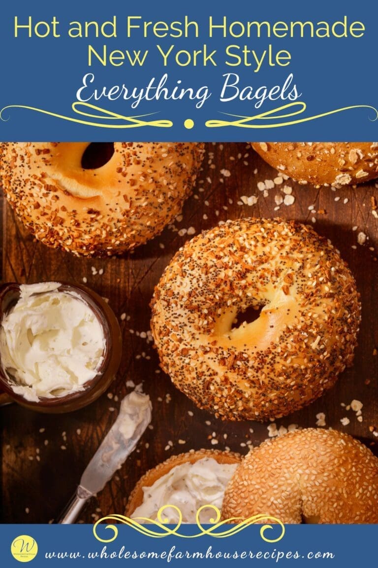 Hot and Fresh Homemade New York Style Everything Bagels - Wholesome ...