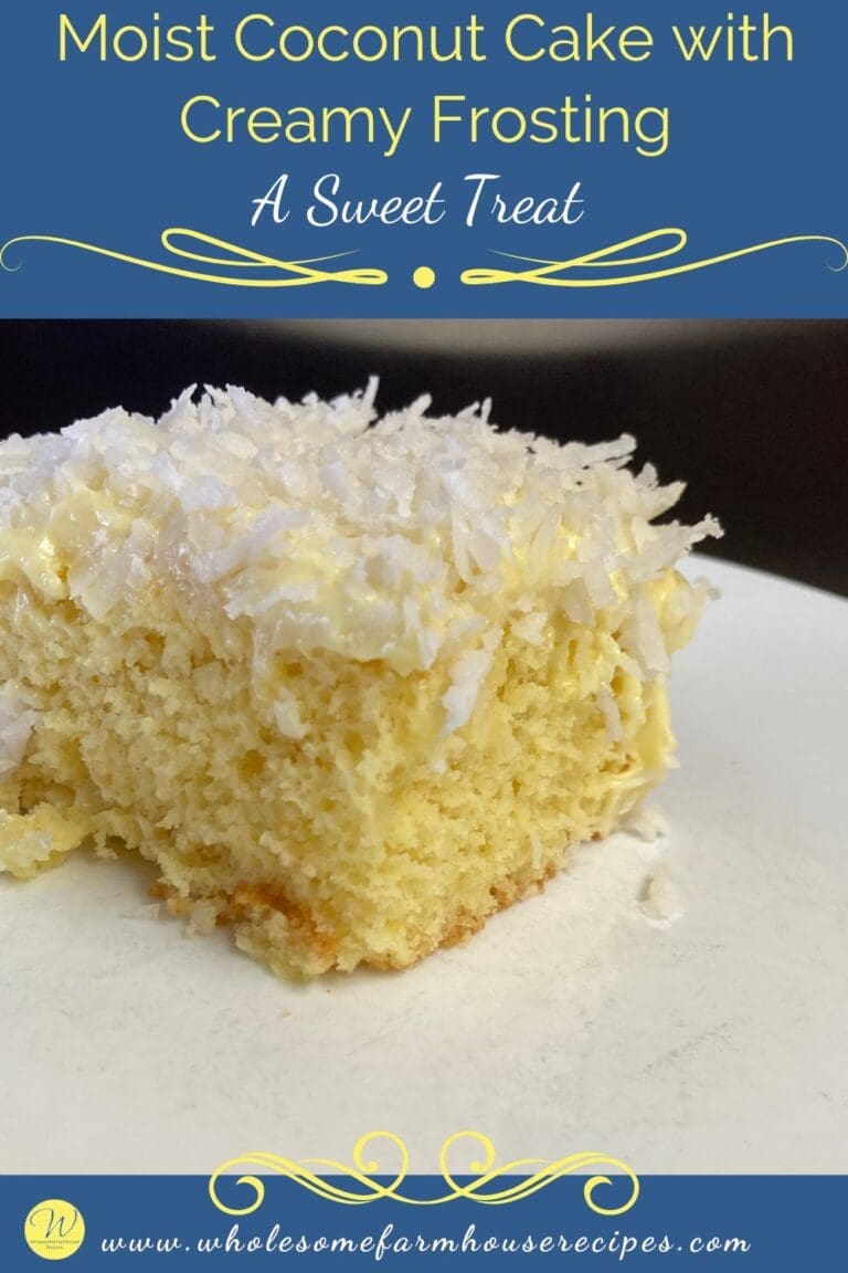 Moist Coconut Cake with Creamy Frosting: A Sweet Treat - Wholesome ...