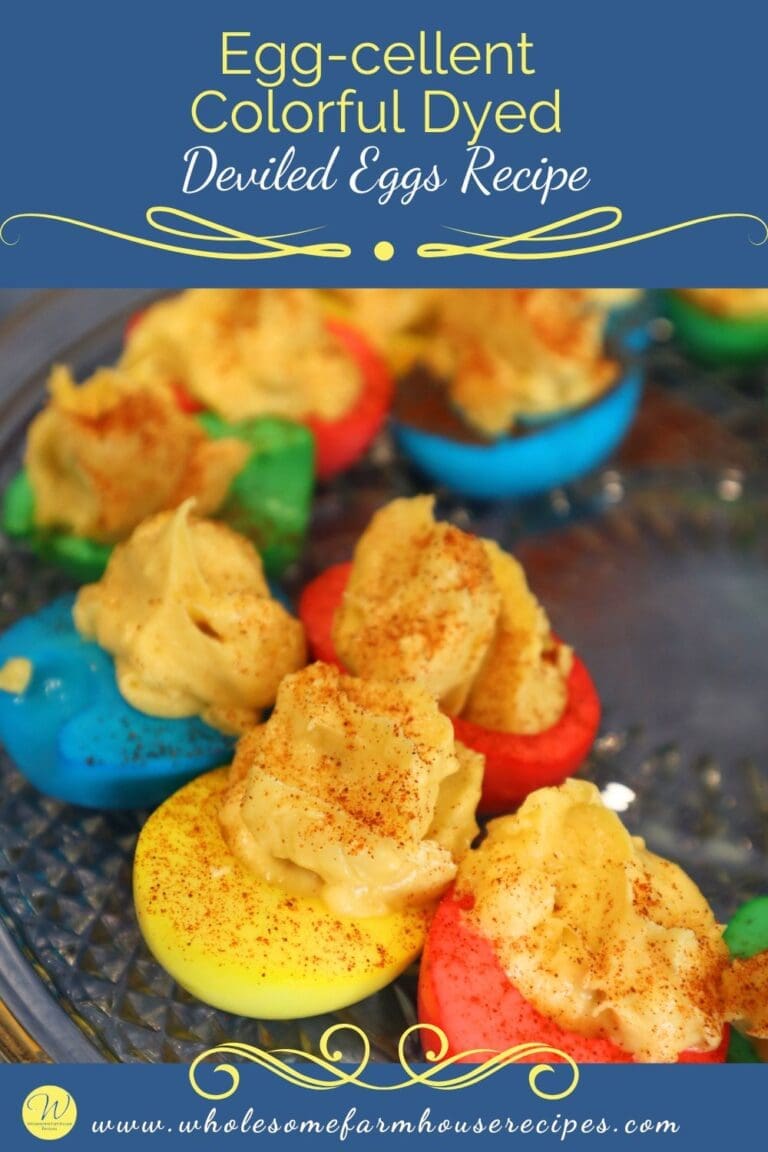 Egg-cellent Colorful Dyed Deviled Eggs Recipe - Wholesome Farmhouse Recipes