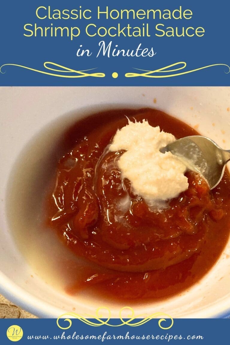 Classic Homemade Shrimp Cocktail Sauce in Minutes - Wholesome Farmhouse ...
