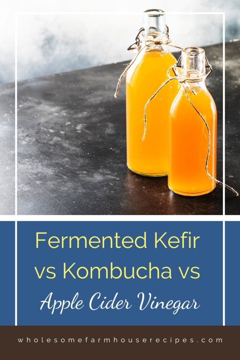 Fermented Kefir vs Kombucha vs Apple Cider Vinegar - Wholesome Farmhouse Recipes